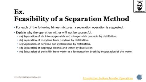 Ex Feasibility Of A Separation Method Pdf