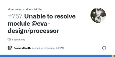 Unable To Resolve Module Eva Designprocessor · Issue 757 · Akveo