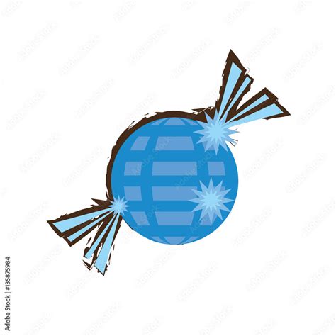 Blue Candy Icon Image Design Vector Illustration Stock Vector Adobe