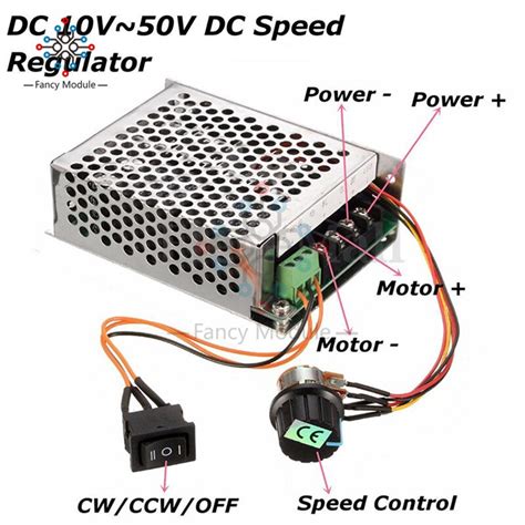 10v To 50v 40a Dc Motor Speed Regulator Pwm Speed Grandado