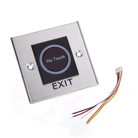 Stainless Steel Infrared No Touch Contactless Door Release Exit Button Sensor Switch With LED