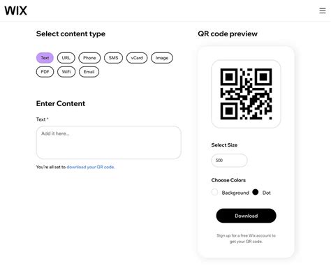 Створіть Qr код для вашого сайту Wix