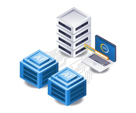 Artificial Intelligence Server Technology Vector Image