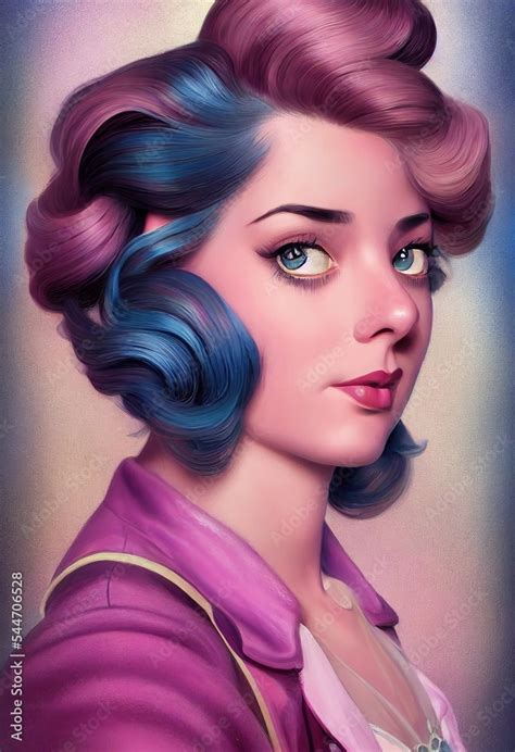 Fictional Pinups Character Illustration Generated With Artificial