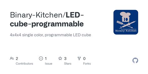 GitHub Binary Kitchen LED Cube Programmable X X Single Color Programmable LED Cube
