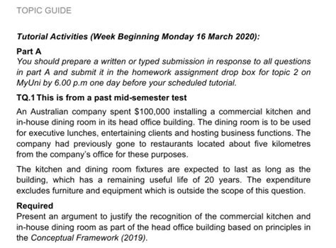 solved topic guide tutorial activities week beginning