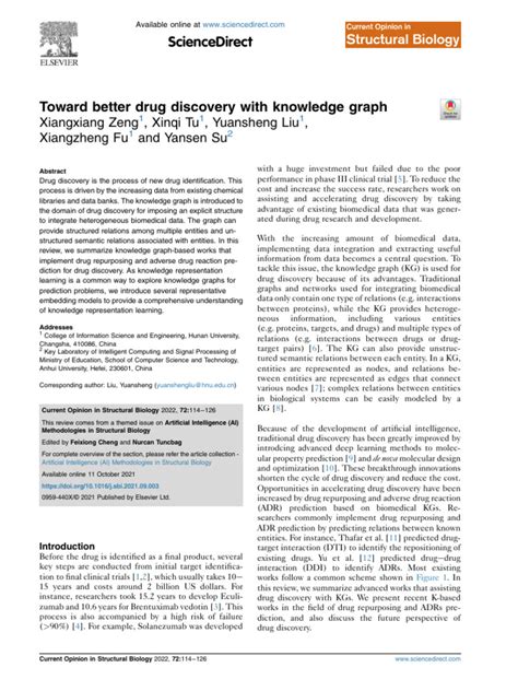 Toward Better Drug Discovery With Knowledge Graph Pdf Drug