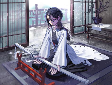 Captain Rukia Kuchiki Long Hair By Bleach Animated World