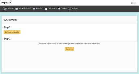 making bulk payments equaze help documentation