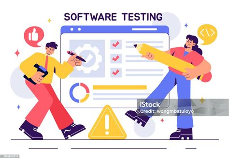 Software Testing Vector Illustration Featuring Application Engineering