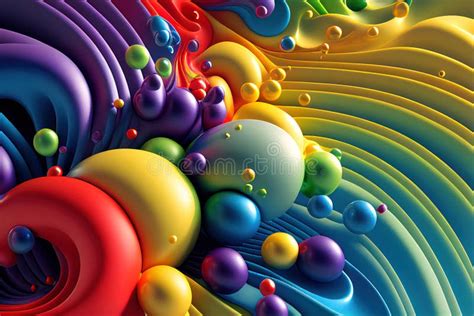 Abstract Colorful 3d Background Generative Ai Stock Illustration