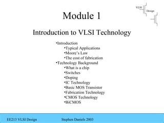 Ee213 Vlsi Introduction PPT