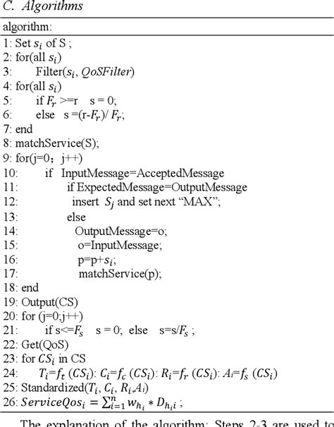 Table Iii From An Optimal Composite Service Selection Model Based On