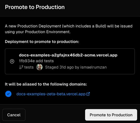 Promoting Deployments