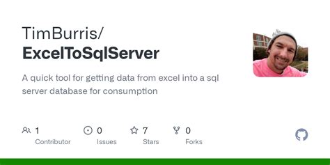 Github Timburris Exceltosqlserver A Quick Tool For Getting Data From Excel Into A Sql Server