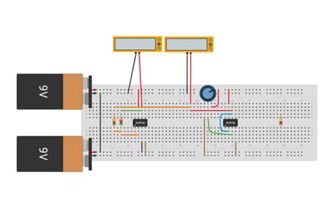 Circuit Design Amplificador Inversor Tinkercad
