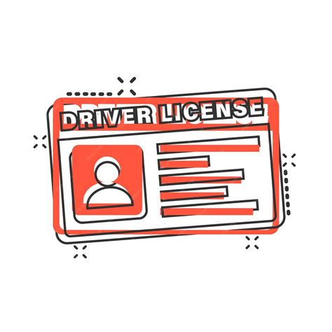 Premium Vector Driver License Icon In Comic Style Id Card Cartoon Vector Illustration On White
