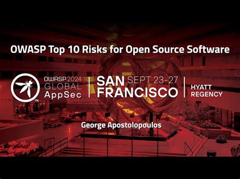 free video owasp top 10 risks for open source software from owasp
