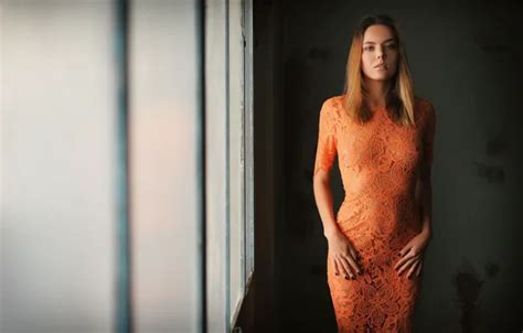 Обои Girl Dress Photo Blue Eyes Model Brunette Clover Portrait