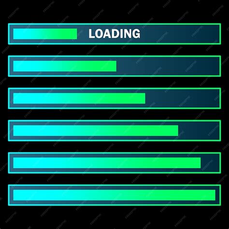 Premium Vector Colorful Loading Bar Set Modern Web Element Collection