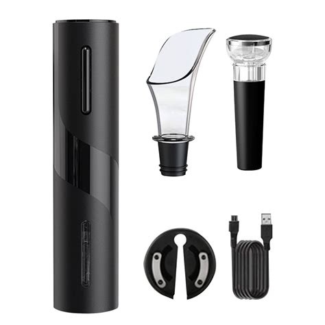 ชุดที่เปิดขวดไวน์ 4 ชิ้น เซ็ต ที่เปิดไวน์ ไฟ Led ชาร์จ Usb ได้ Shopee Thailand