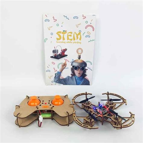 Wooden Drone Quadcopter Assemble Drones Creative Toy Education For