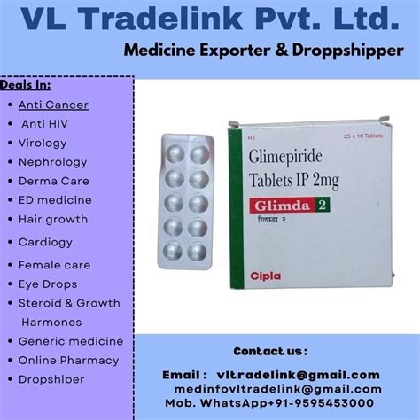 Glimepiride Tablet Ip Glimda 2 Mg At ₹ 10stripe Amaryl In Nagpur