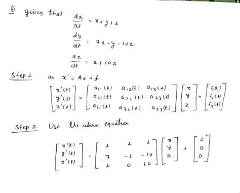 [solved] write the given system in the matrix form x ax f dx x y