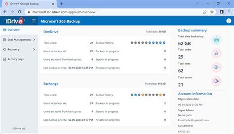 Microsoft Office 365 Backup Idrive®