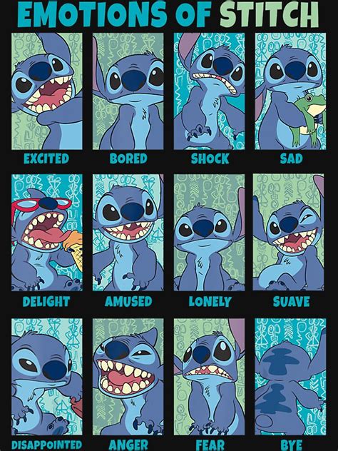 Lilo And Stitch Émotions De Stitch T Shirt Vendu Par Patricia Pessoa