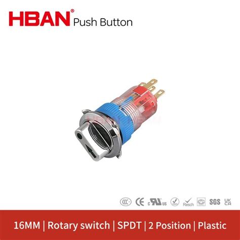 China Manufacturing 2 Position 1no1nc Plastic Selector Switch 16mm For Open Equipment China