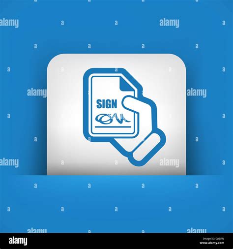 Sign On Document Icon Stock Vector Image Art Alamy