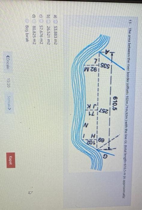 Solved 13 The Area Between The River Border Offsets