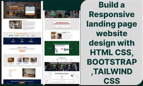 Create An Attractive Landing Page With Html Css Bootstrap Tailwind