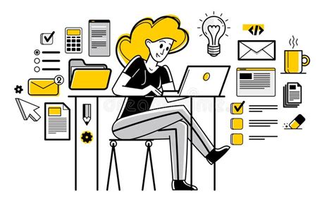 Intellectual Worker Woman Making Analysis Of Some Data On Pc Or Web Data Systematization