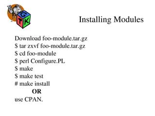 GUI Programming with Perl / GTK | PPT