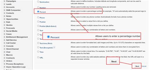 Salesforce Percentage Field