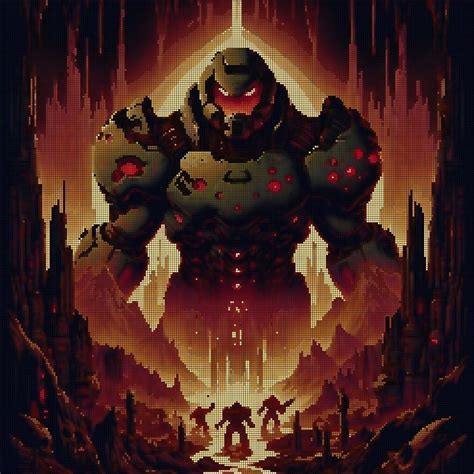 Doom Guy Pixel Art Doom Demons Doom