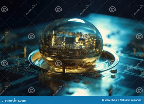 Digital Padlock Cyber Security Technology Network Data Protection Technology Virtual Dashboard