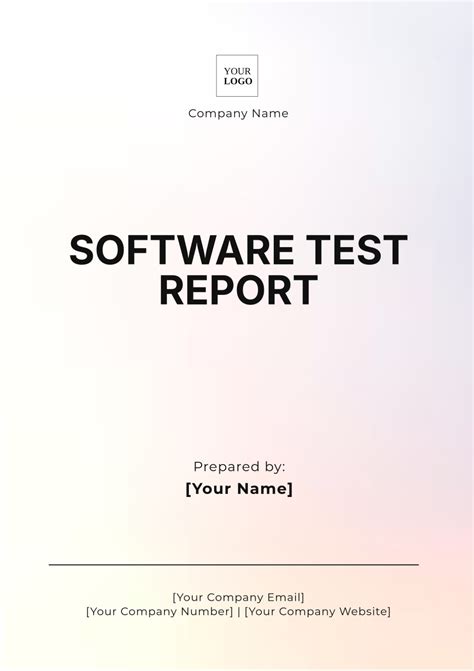 Test Report Templates PDF Google Docs Word Apple Pages Format