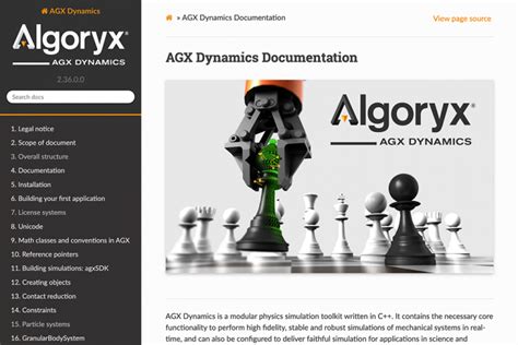 AGX Dynamics Algoryx