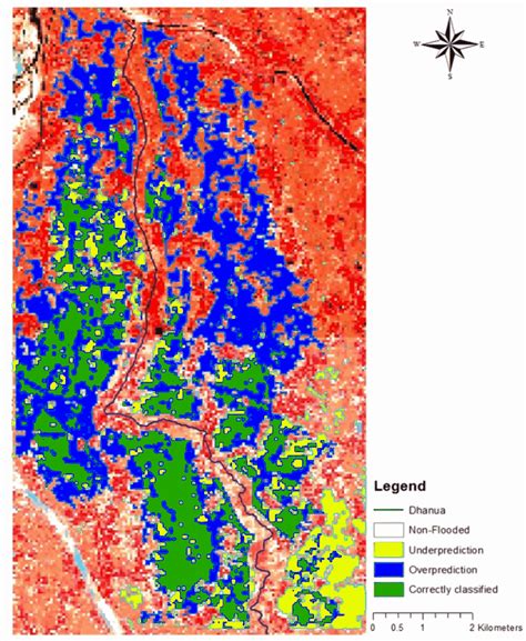Validation Map Based On The Comparison Between A Binary Flood Extent Download Scientific