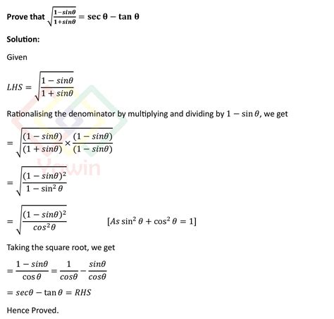 Prove That Sqrt1 Sintheta1sintheta Sectheta Tantheta Yawin Prove That Sqrt1 Sintheta1sintheta Sectheta Tantheta Yawin