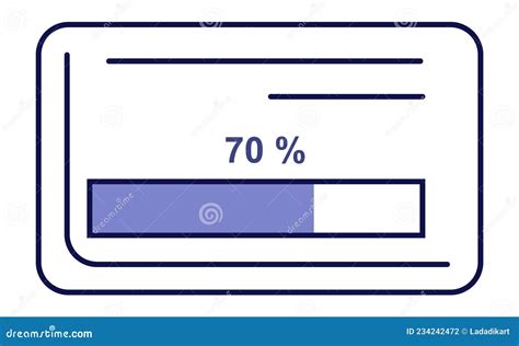 Progress Bar Frame Loading Indicator Icon Stock Vector Illustration Of Measure Metering