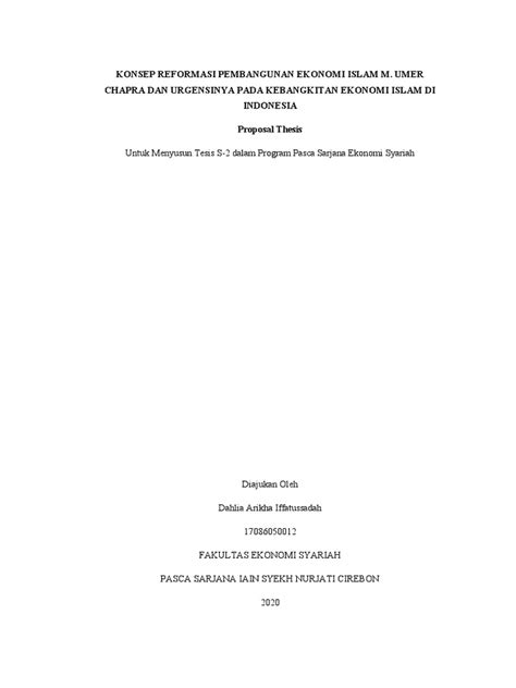 Pemikiran Umer Chapra Ekonomi Pembangunan Pdf