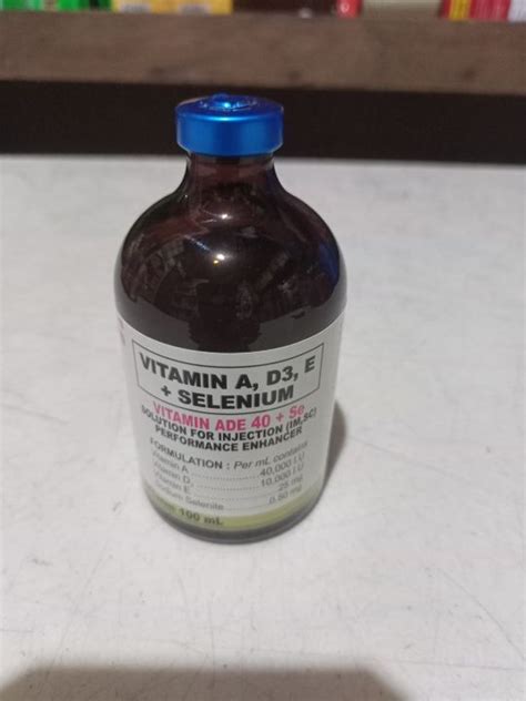 Vitamin A D3 E Selenium Solution For Injection 100ml Lazada Ph