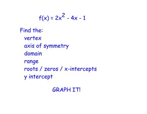 March 19 Quadratic Test Review Ppt