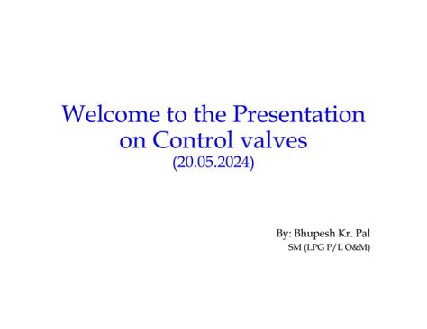 Brief About Control Valves And Their Sizing And Selection Pdf