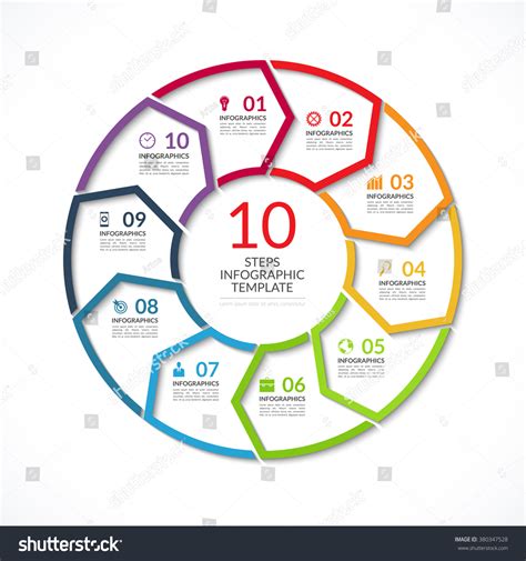 Infographic Circle Template Simple Vector Concept Stock Vector Royalty Free