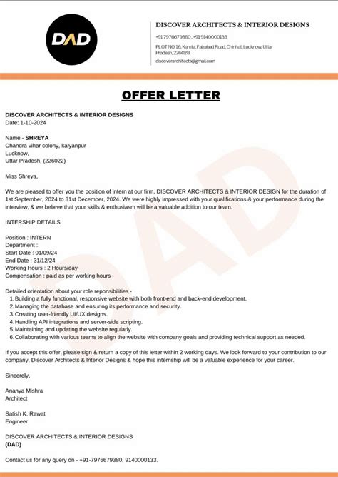 Internship Webdevelopment Uiux Discoverarchitects Intern